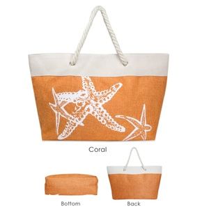 Bags | Seashell Starfish Beach Bag Tote | Poshmark